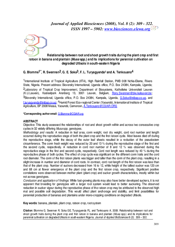 (PDF) Relationship between root and shoot growth traits during the ...