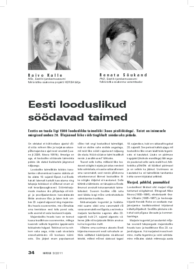 (PDF) Eesti looduslikud söödavad taimed