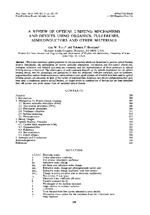 (PDF) A review of optical limiting mechanisms and devices using ...