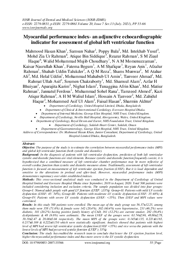 (PDF) Myocardial performance index-an adjunctive echocardiographic ...