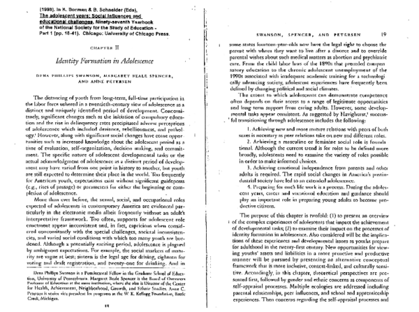 (PDF) Identity formation in adolescence