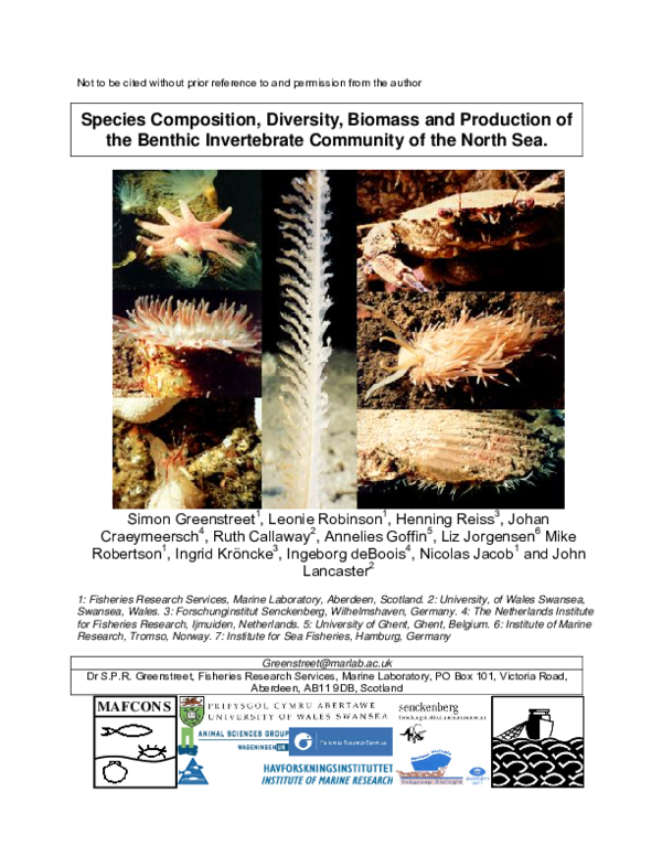 (PDF) Species Composition, Diversity, Biomass and Production of the ...