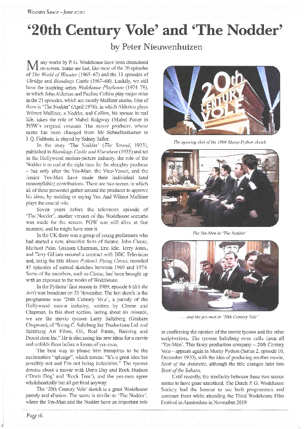 (PDF) '20th Century Vole' and 'The Nodder'