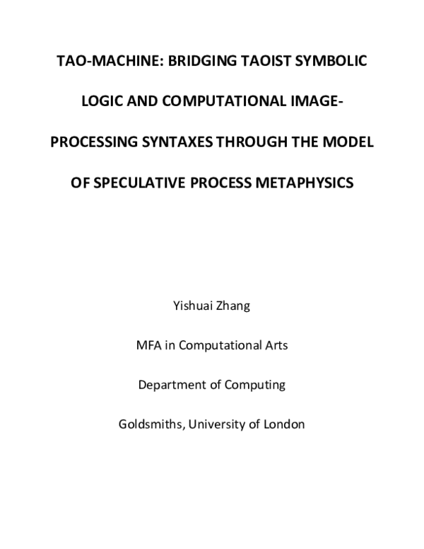 (PDF) TAO-MACHINE: BRIDGING TAOIST SYMBOLIC LOGIC AND COMPUTATIONAL ...