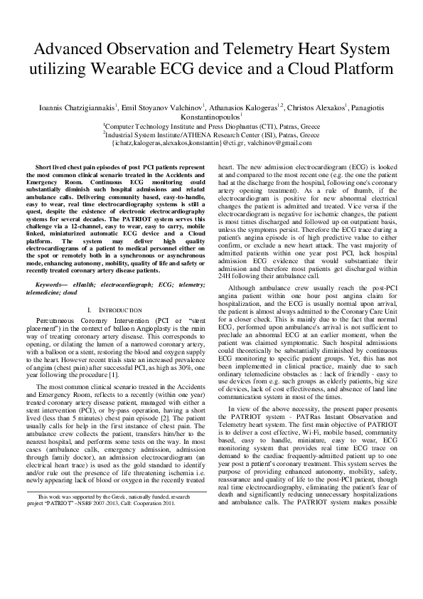(PDF) Advanced observation and telemetry heart system utilizing ...