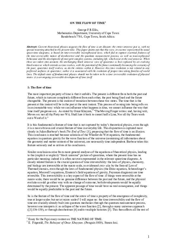 (PDF) On the Flow of Time