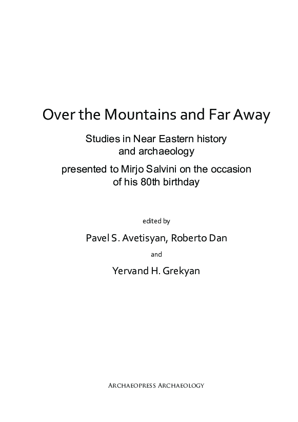 (PDF) The problem of the origin of the Urartian scribal school