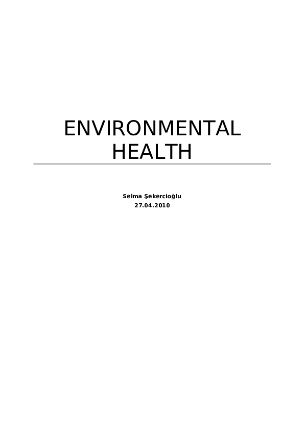 (DOC) Environmental Health