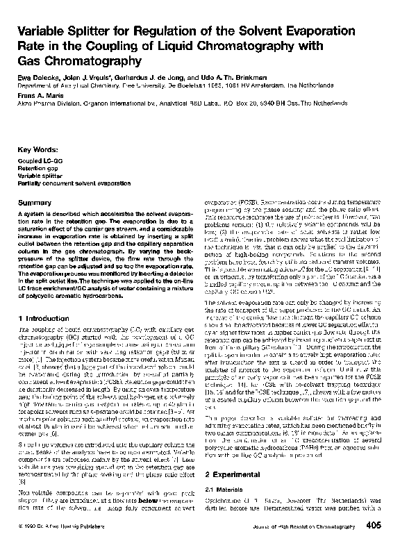 (PDF) Variable splitter for regulation of the solvent evaporation rate ...