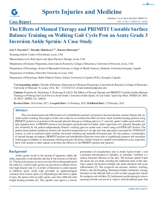 (PDF) The Effects of Manual Therapy and PRIMFIT Unstable Surface ...