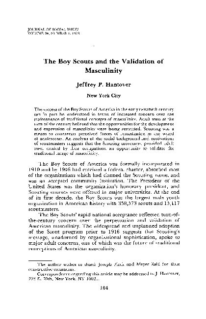 (PDF) The Boy Scouts and the Validation of Masculinity