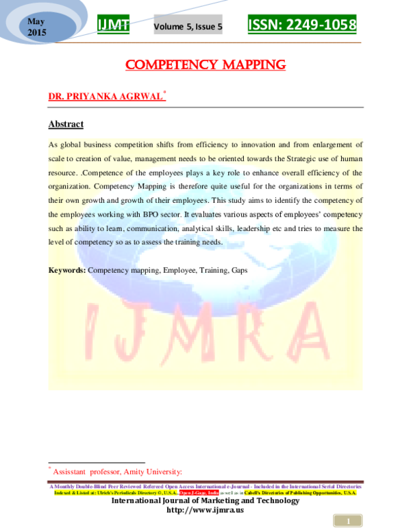 (PDF) COMPETENCY MAPPING