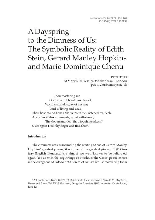 (PDF) Peter Tyler, «A Dayspring to the Dimness of Us: The Symbolic ...