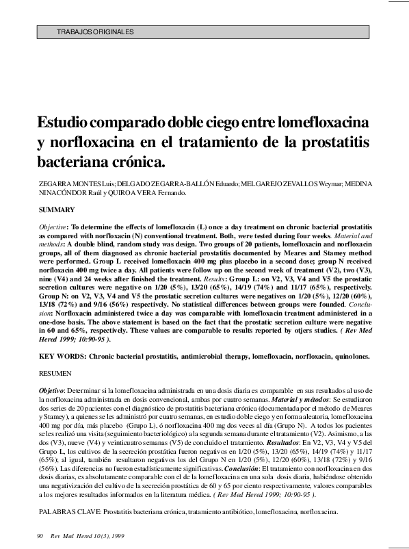 (PDF) Estudio comparado doble ciego entre lomefloxacina y norfloxacina ...