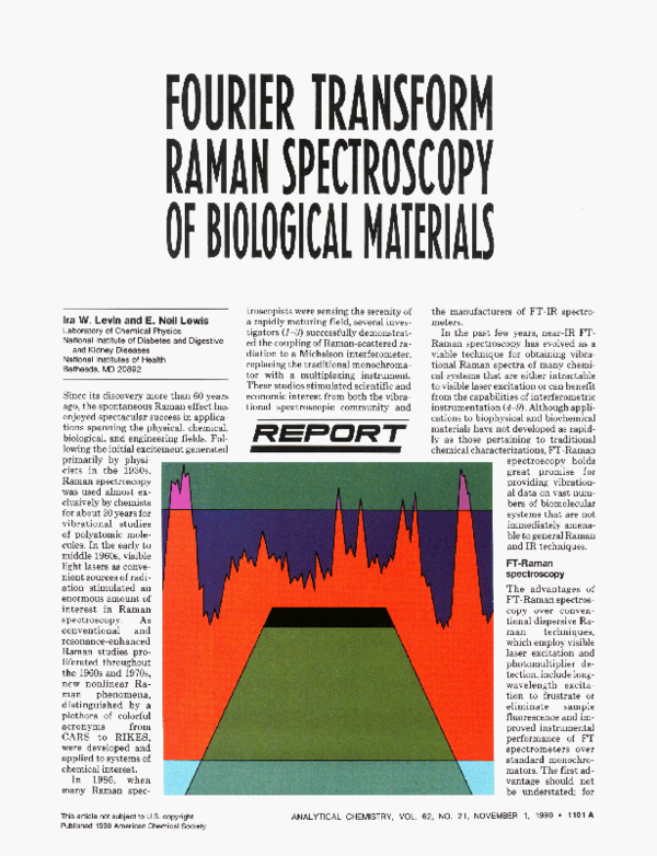 (PDF) Fourier transform Raman spectroscopy of biological materials