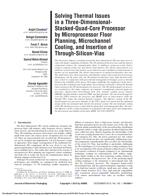 (PDF) Solving Thermal Issues in a Three-Dimensional-Stacked-Quad-Core ...