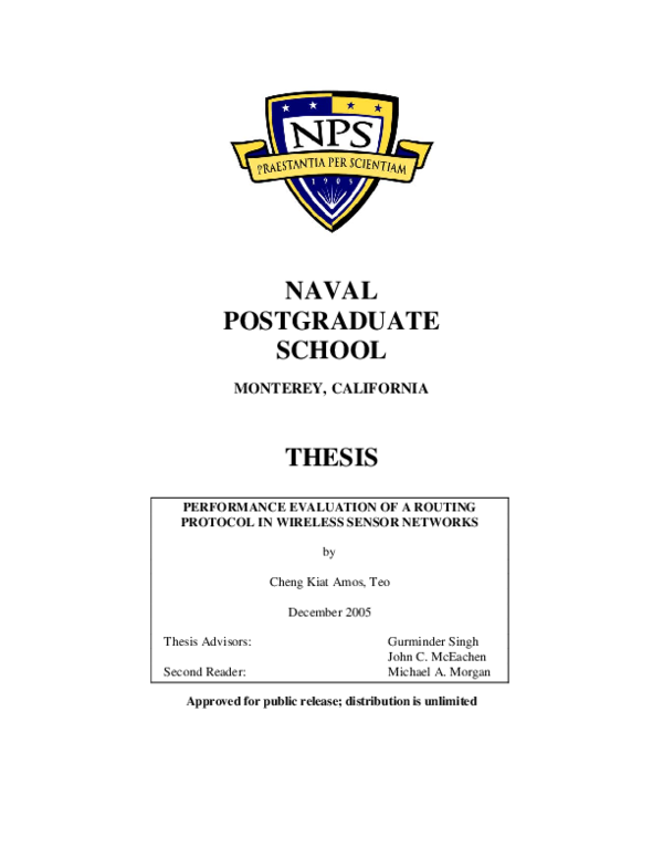 Pdf Performance Evaluation Of A Routing Protocol For Wireless Sensor Networks