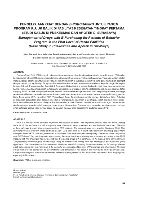 (PDF) Pengelolaan Obat Dengan E-Purchasing Untuk Pasien Program Rujuk ...