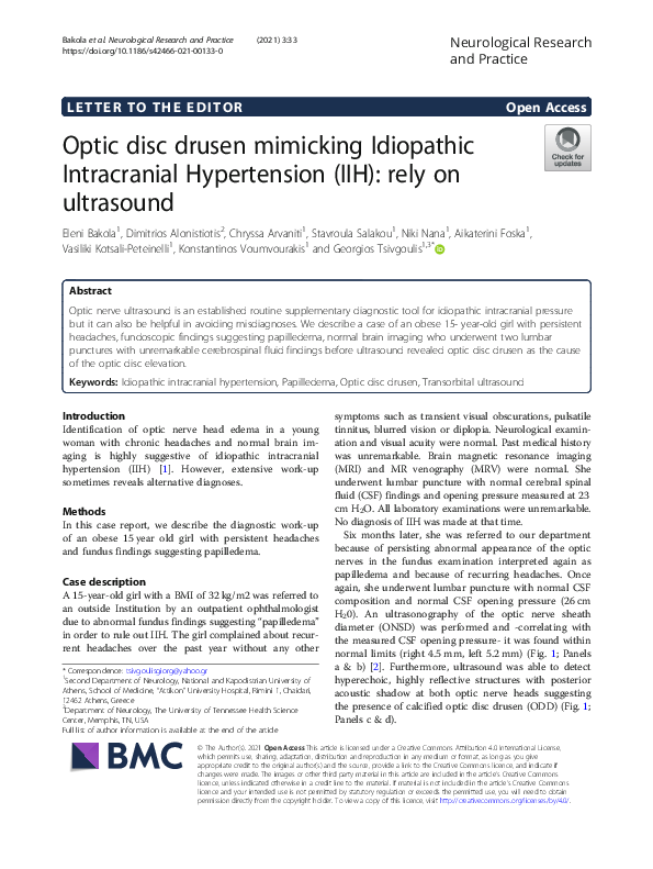 (PDF) Optic disc drusen mimicking Idiopathic Intracranial Hypertension ...
