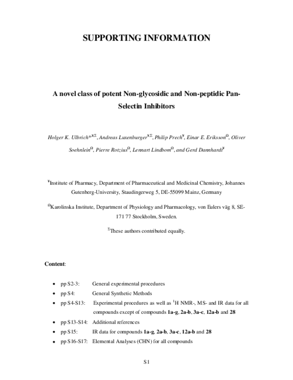 (PDF) A Novel Class of Potent Nonglycosidic and Nonpeptidic Pan ...