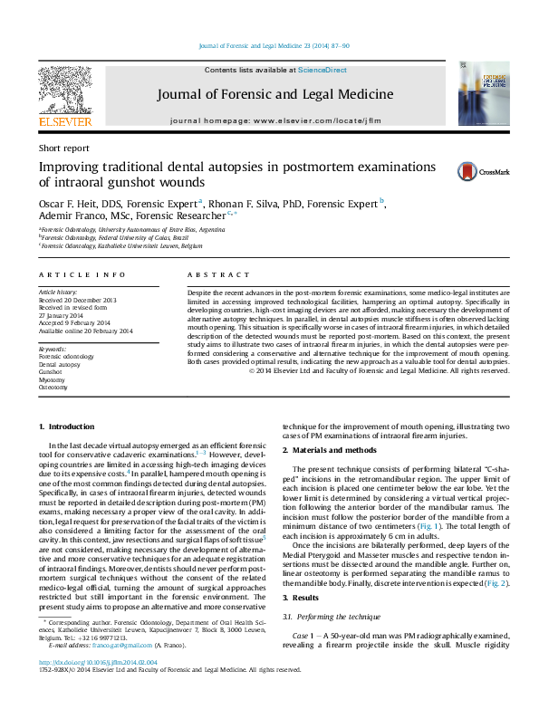 (PDF) Improving traditional dental autopsies in postmortem examinations ...