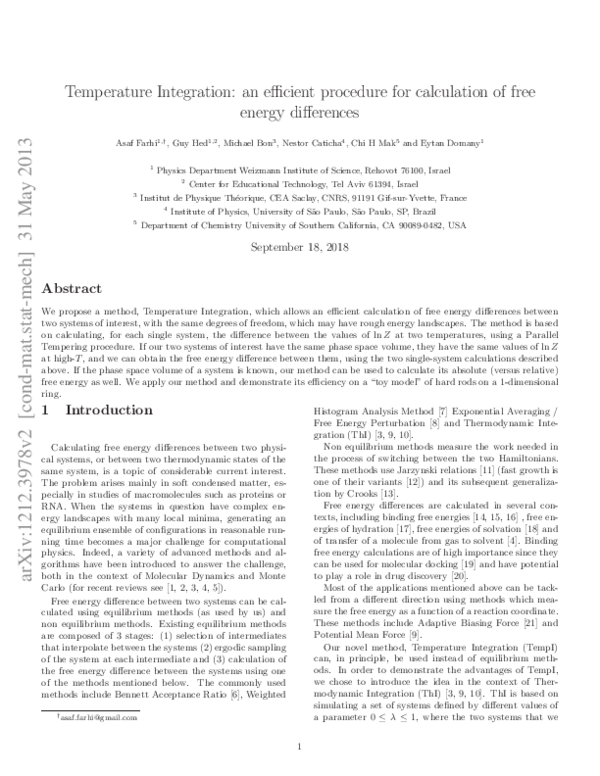 (PDF) Temperature Integration: An efficient procedure for calculation ...