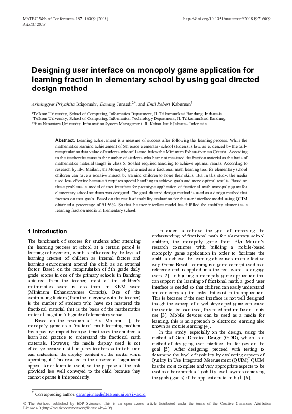 (PDF) Designing user interface on monopoly game application for ...