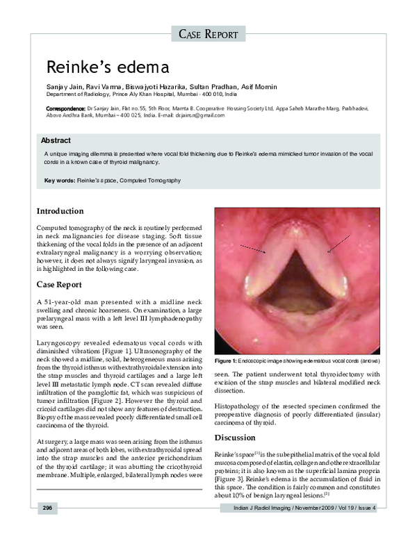 (PDF) Reinke′s edema