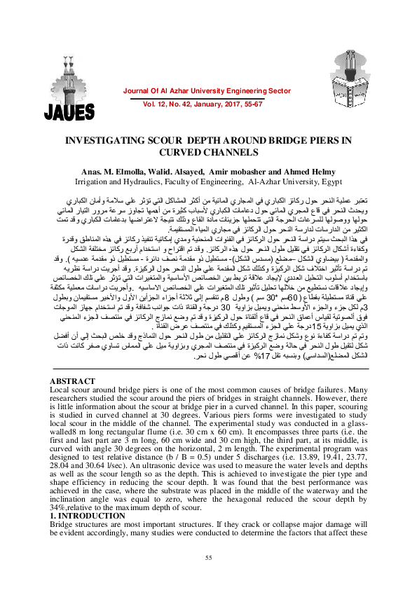 (PDF) Investigating Scour Depth Around Bridge Piers in Curved Channels