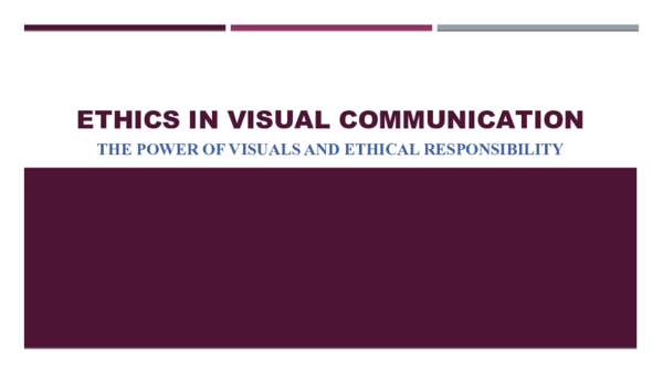 (PPT) Ethics in visual communication