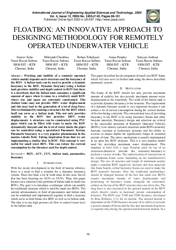 (PDF) Floatbox: An Innovative Approach to Designing Methodology for ...