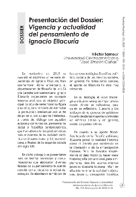 (PDF) Presentación del Dossier