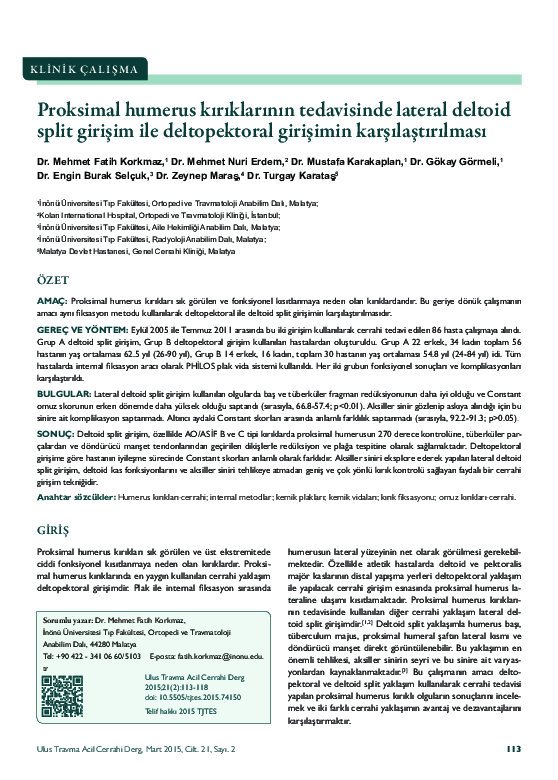 (PDF) Comparison of lateral deltoid splitting and deltopectoral ...