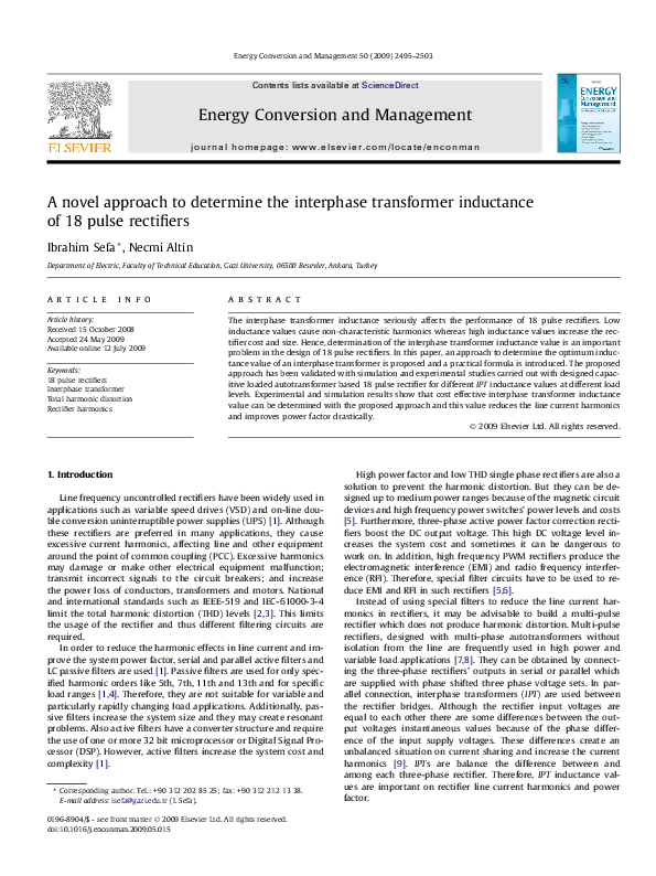 (PDF) A novel approach to determine the interphase transformer ...