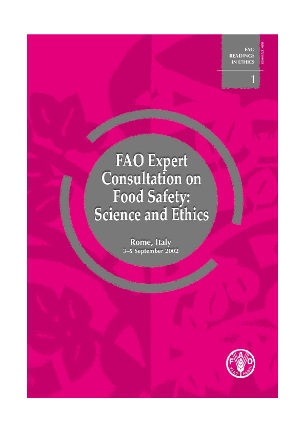 (PDF) Food safety: Science and Ethics