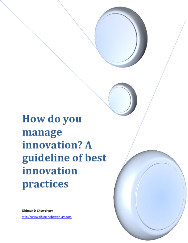 (PDF) How do you manage innovation? A guideline of best innovation ...