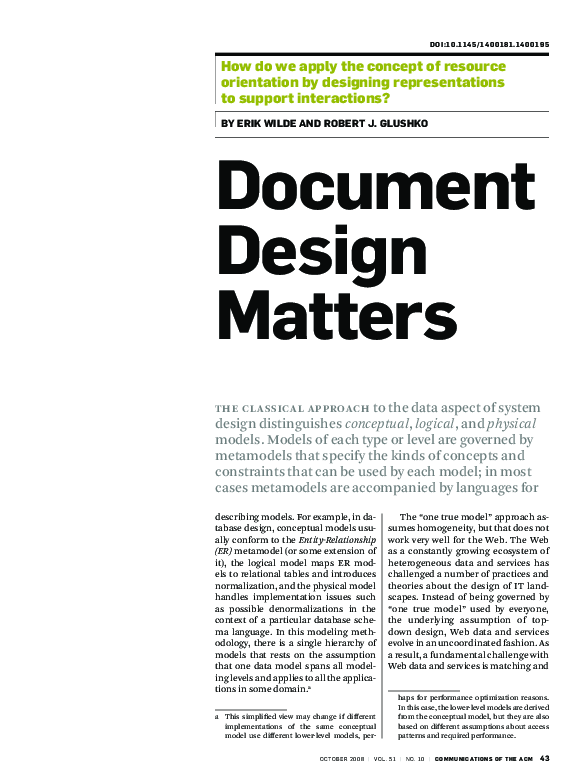 (PDF) Document design matters