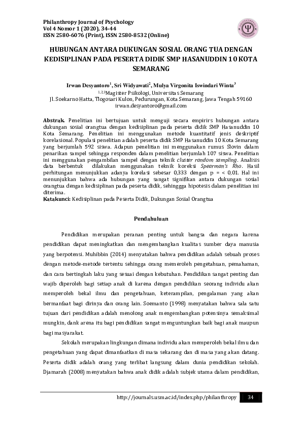 (PDF) Hubungan antara Dukungan Sosial Orangtua dengan Prokratinasi Akademik dalam Menyelesaikan ...