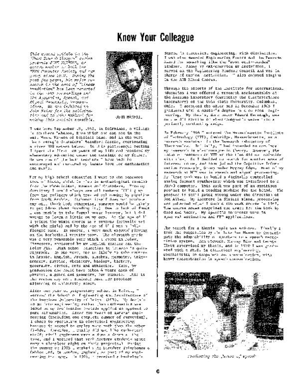 (PDF) Know your colleague