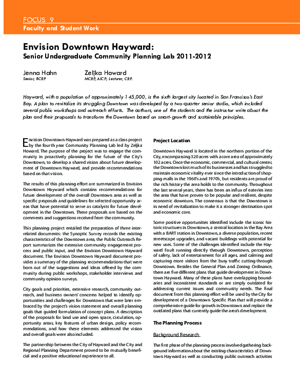 Pdf Envision Downtown Hayward