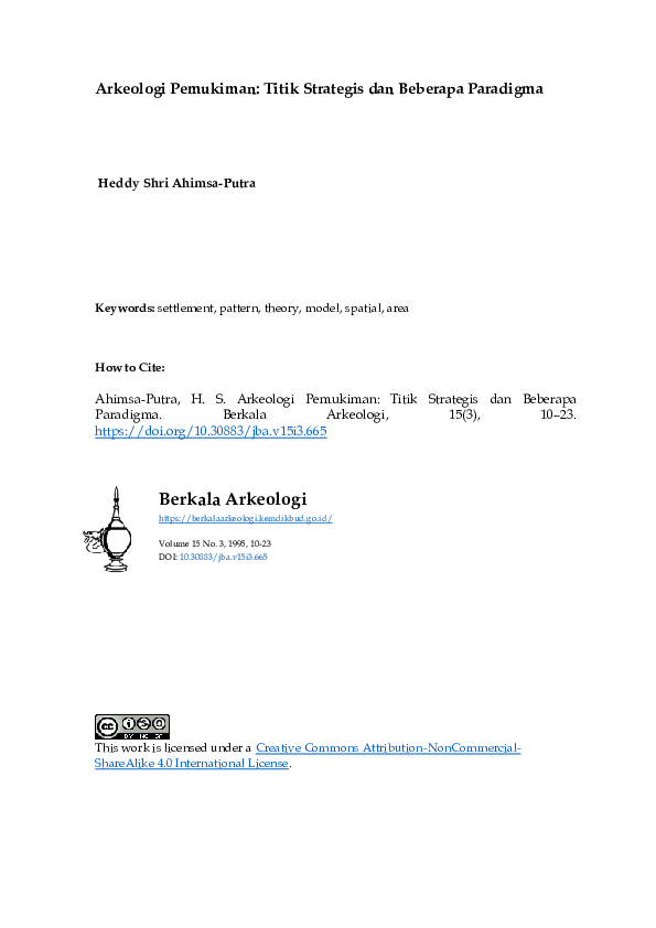 (PDF) Arkeologi Pemukiman: Titik Strategis dan Beberapa Paradigma