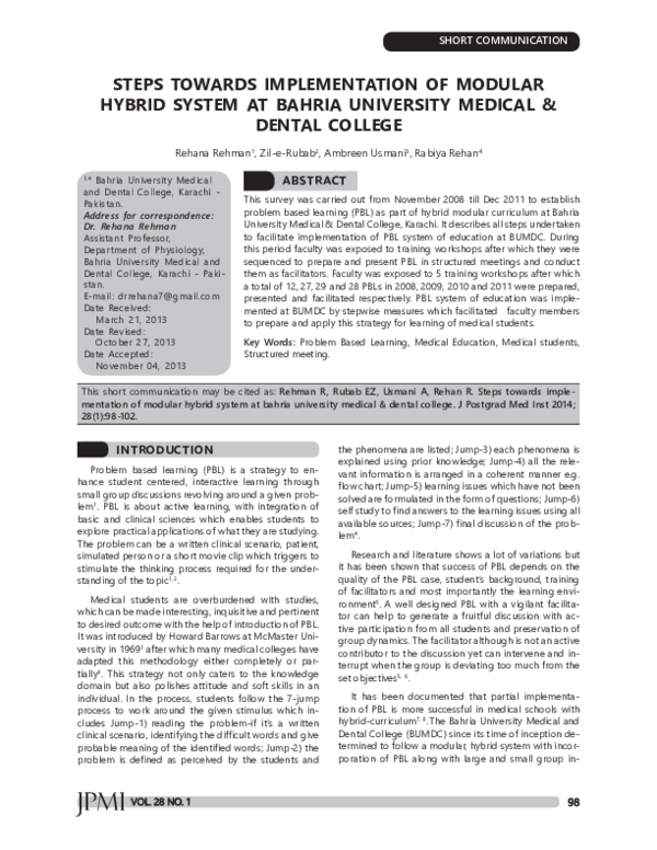 (PDF) Steps Towards Implementation of Modular Hybrid System at Bahria ...
