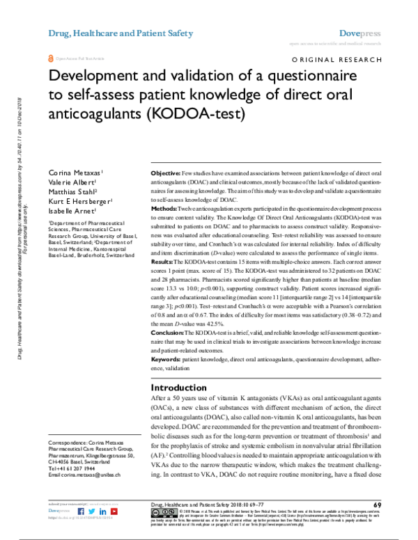 (PDF) Development and validation of a questionnaire to identify severe maternal morbidity in ...