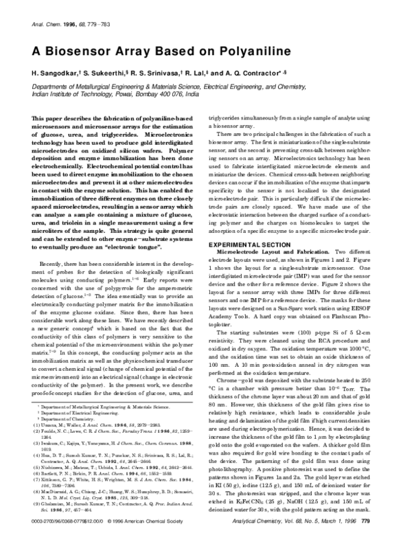 (PDF) A Biosensor Array Based on Polyaniline