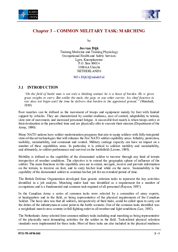 (PDF) common Military Task: Marching