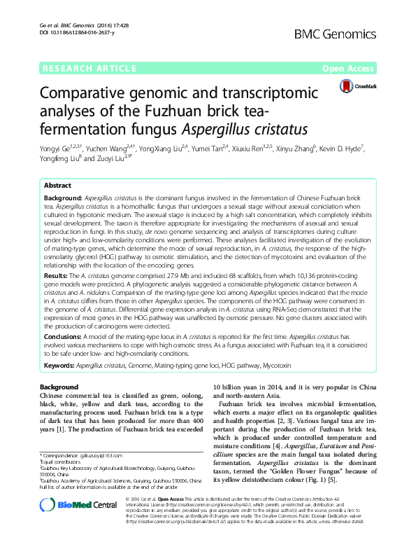 Pdf Comparative Genomic And Transcriptomic Analyses Reveal The