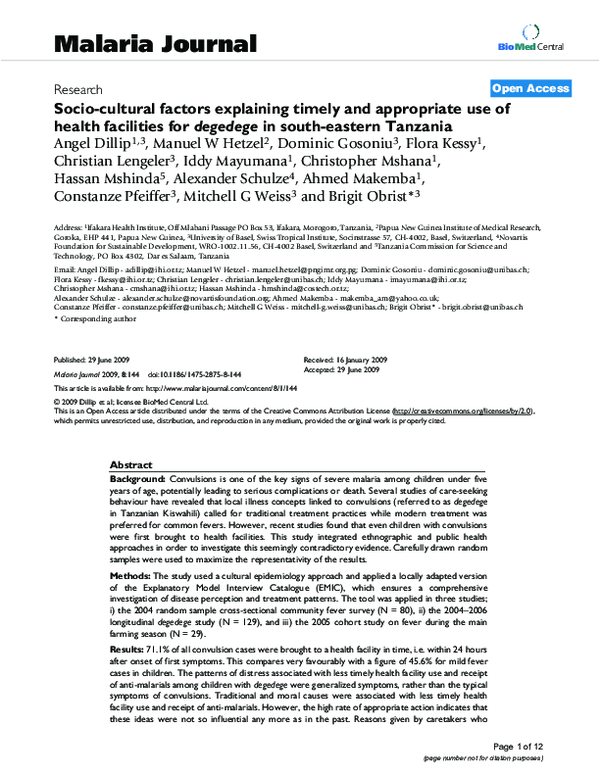 (PDF) Socio-cultural factors explaining timely and appropriate use of ...