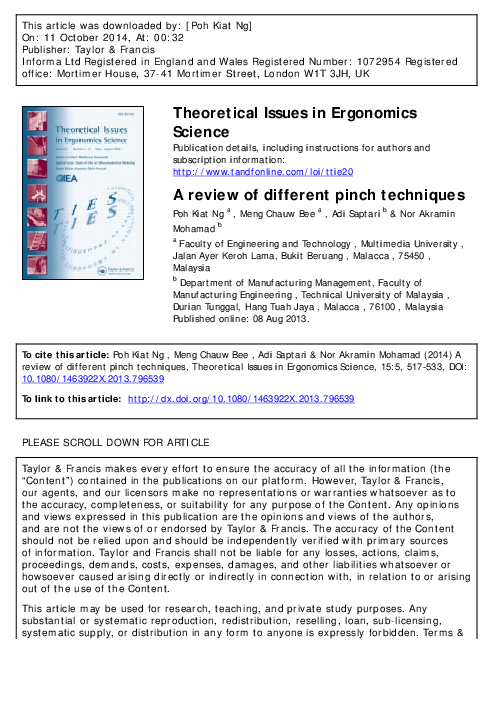 (PDF) A review of different pinch techniques