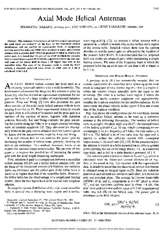 (PDF) Axial mode helical antennas
