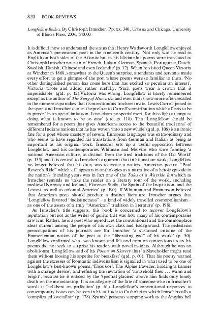 (PDF) Longfellow Redux. By Christoph Irmscher